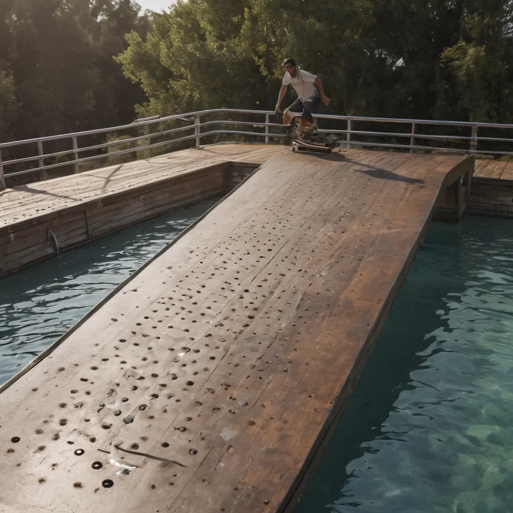 Braille Skateboarding Ramps in Watersports Spaces